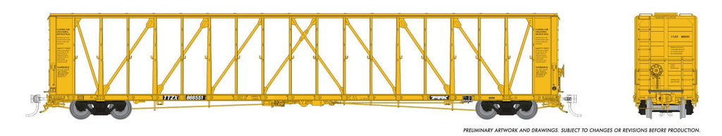 PREORDER Rapido N 562015 NSC Centerbeam Flatcar, Trailer Train TTZX (6