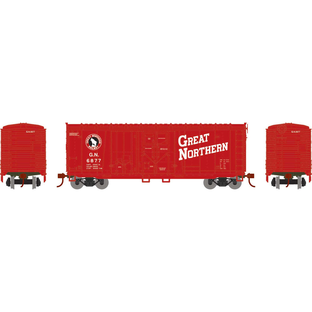 PREORDER Athearn RND-1856 HO RND 40' Grain Loading Box Car, GN #6877