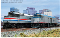 Amtrak F40PH with Ditch Lights and the Amtrak NPCU (DCC & SOUND EQUIPP