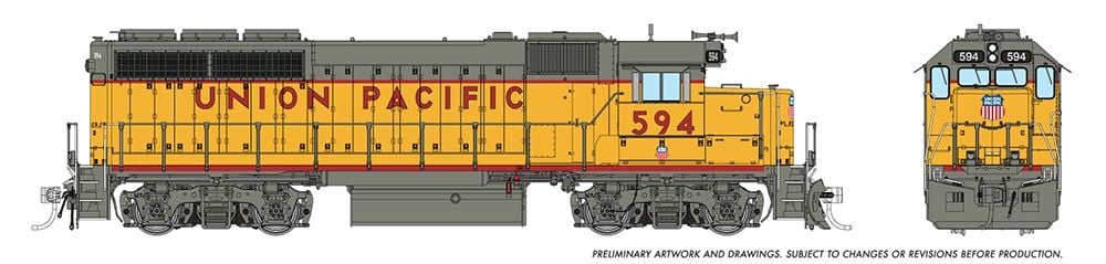 PREORDER Rapido 040027 HO EMD GP40 (DC/Silent): Union Pacific: #589
