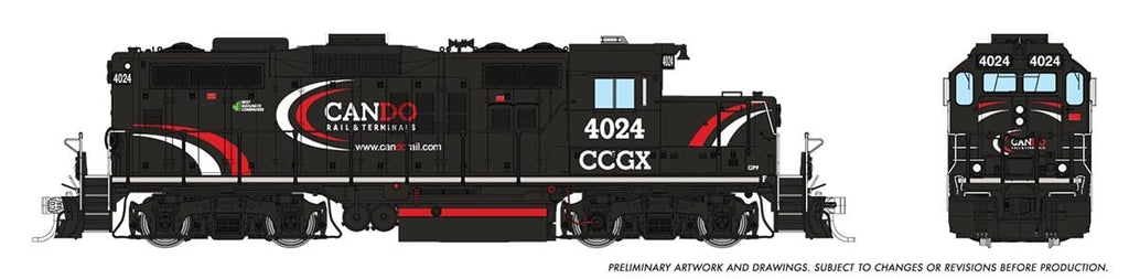 PREORDER Rapido HO 54022 GP9u Low-Nose Rebuild, Cando Contracting CCGX