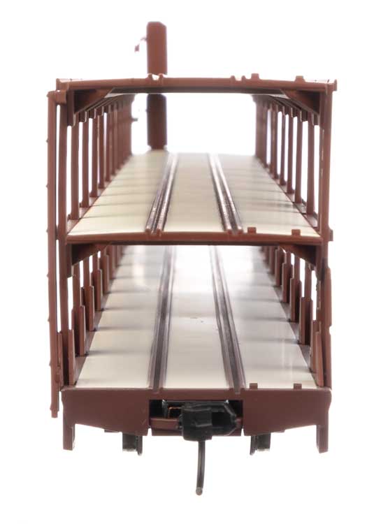 WalthersMainline 910-8202 89' Flatcar w/Tri-Level Open Auto Rack - Rea