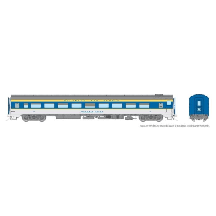 PREORDER Rapido HO 100390 CC&F Lightweight Coach Super Continental Lin