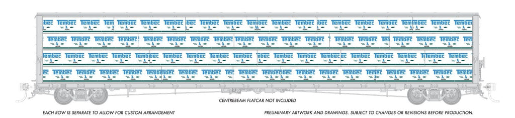 PREORDER Rapido HO 102166 Centerbeam Lumber Load, Tembec