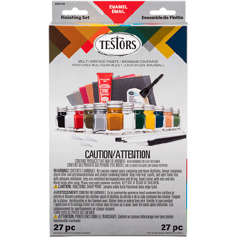 Rust-oleum 281232 Testors Complete Military Enamel Finishing Set, Flat