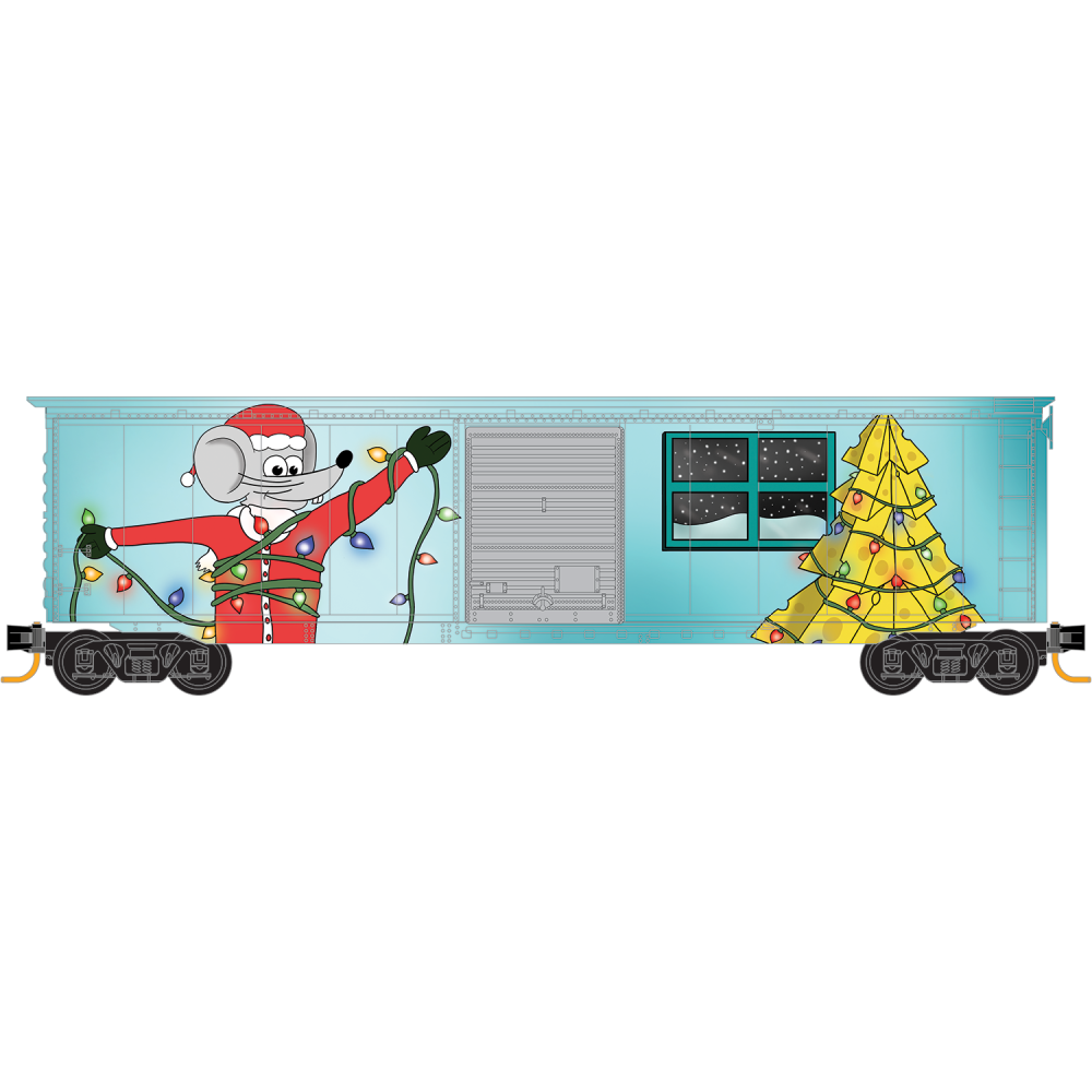 PREORDER Micro-Trains Z 50500490 50' Standard Boxcar, Micro-Mouse Chri