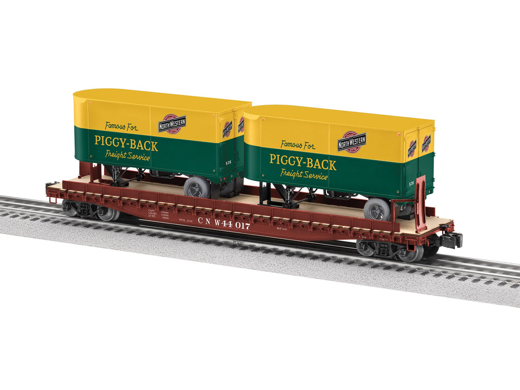 PREORDER Lionel 2-526370 O Intermodal TOFC Flatcar w/2 Trailers - 3-Ra