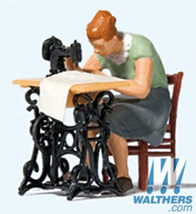 Preiser HO 28183 Woman at Sewing Machine