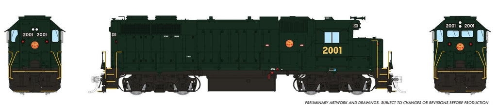 Rapido HO 38555 EMD GP38 with Extended Cab, Pennsylvania-Reading Seash
