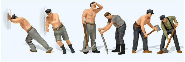 PREORDER Preiser HO 10813 Track Workers, EpochII/III