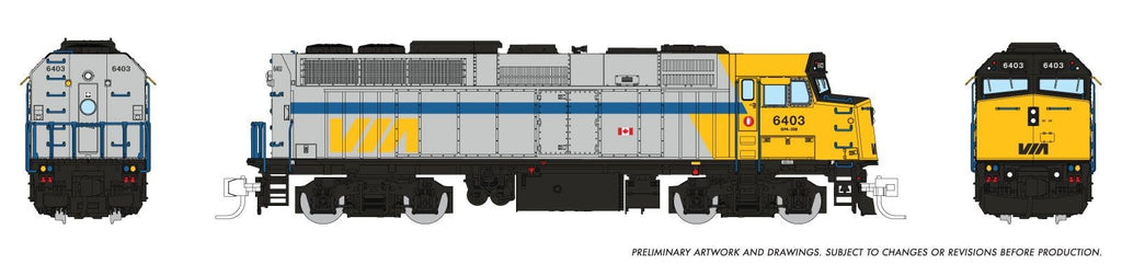 PREORDER Rapido N 580010 GMD F40PH-2D, Via Rail Canada #6403