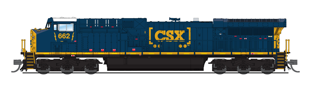 BLI 6274 GE AC6000, CSX #662, Boxcar Scheme, Paragon3 Sound/DC/DCC, N