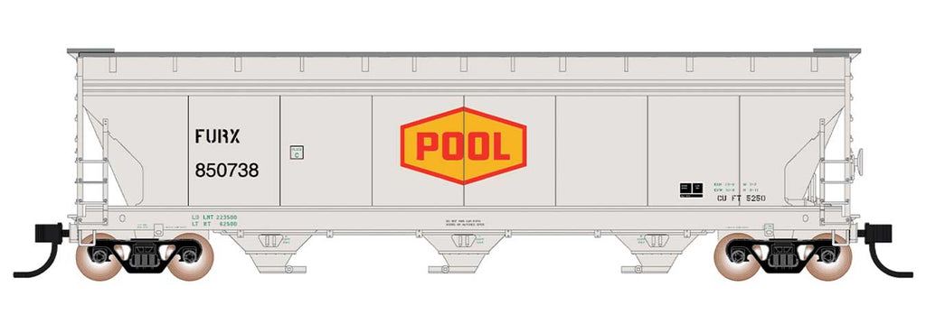 PREORDER Intermountain N 670103 ACF 4650 Cubic Foot 3-Bay Covered Hopp