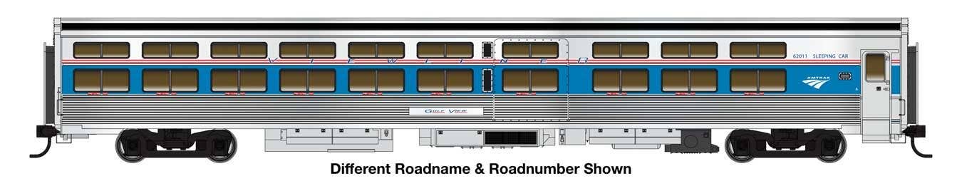 Walthers Proto HO 920-11308 85' Budd Viewliner Sleeper, Amtrak Phase V