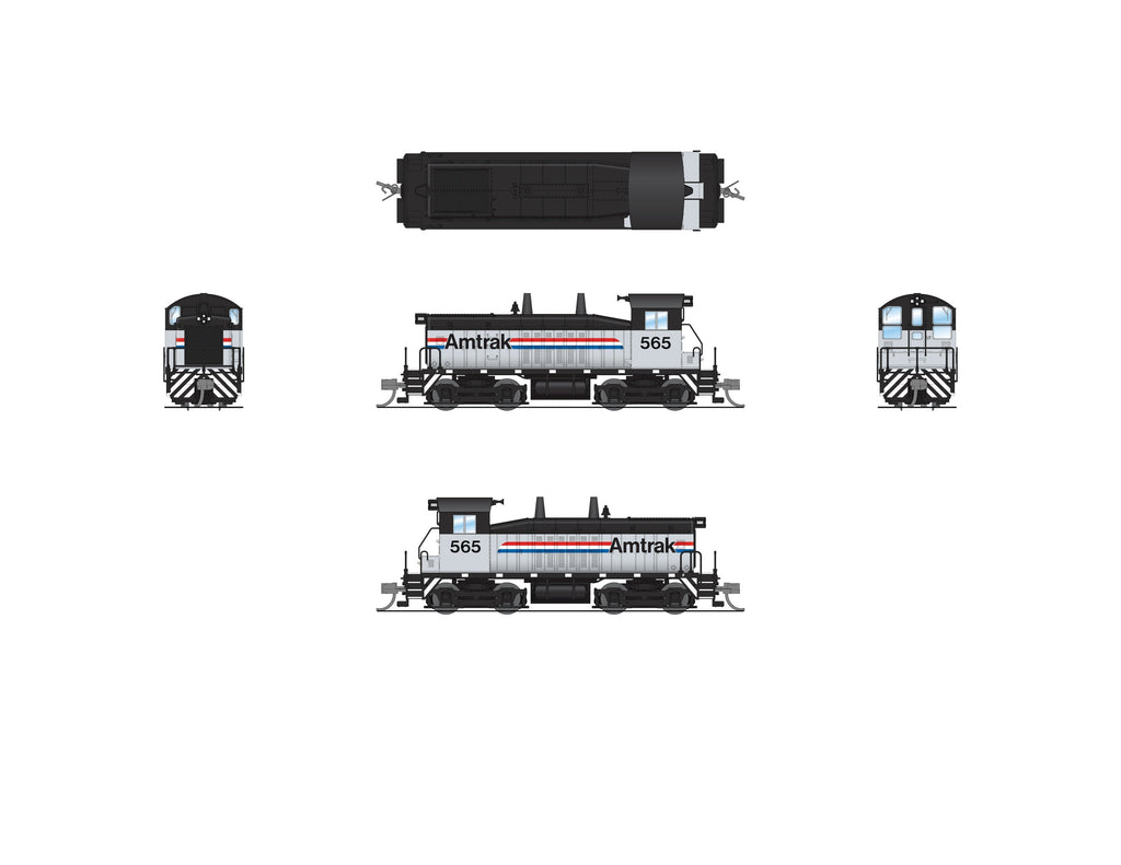BLI 9340 EMD SW7 Switcher, Amtrak 565, Phase III Scheme, Paragon4 Soun