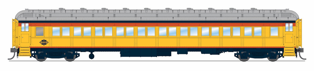 PREORDER Broadway Limited Imports HO 9736 80' Passenger Coach, Chessie