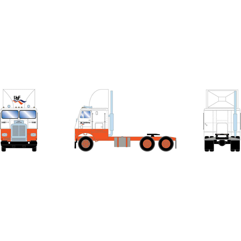 PREORDER Athearn ATH-2449 HO Freightliner Double-Axle Tractor, USF #9-