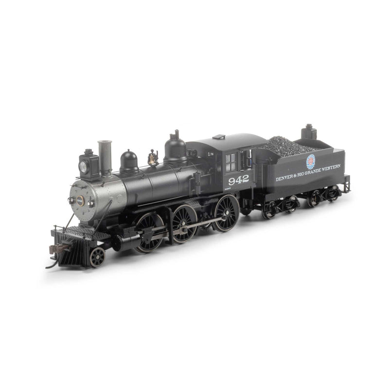 Athearn HO 87213 Old Time 2-6-0 Mogul Steam Locomotive, Denver and Rio