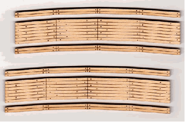 Blair Line N 012 Laser-Cut 16"-18" Radius Curved Wood Grade Crossing
