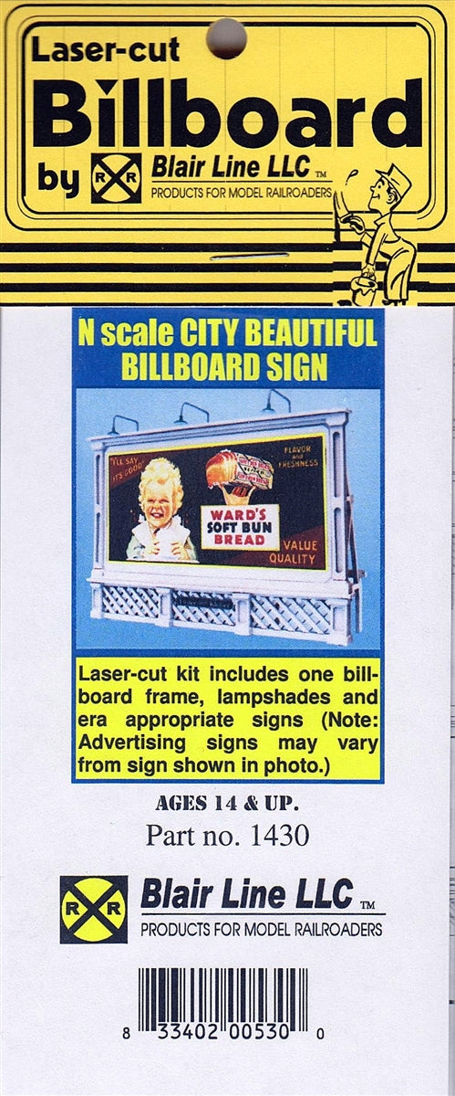 Blair Line N 1430 Laser-Cut Billboard, City Beautiful Sign