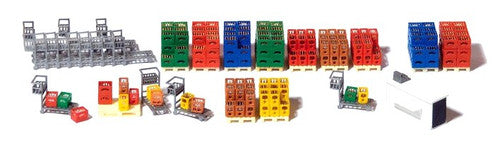 Preiser HO 17124 Beverage Store Details (Crates, Pallets, Counter)