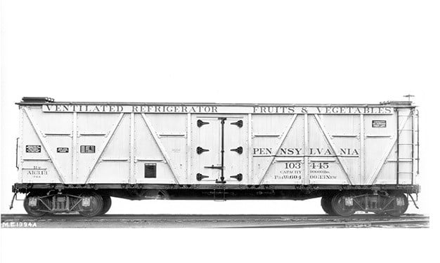 PREORDER Rapido 177201 HO FGE R7 Reefer: PRR - Pre-1920 Scheme: 3-Pack
