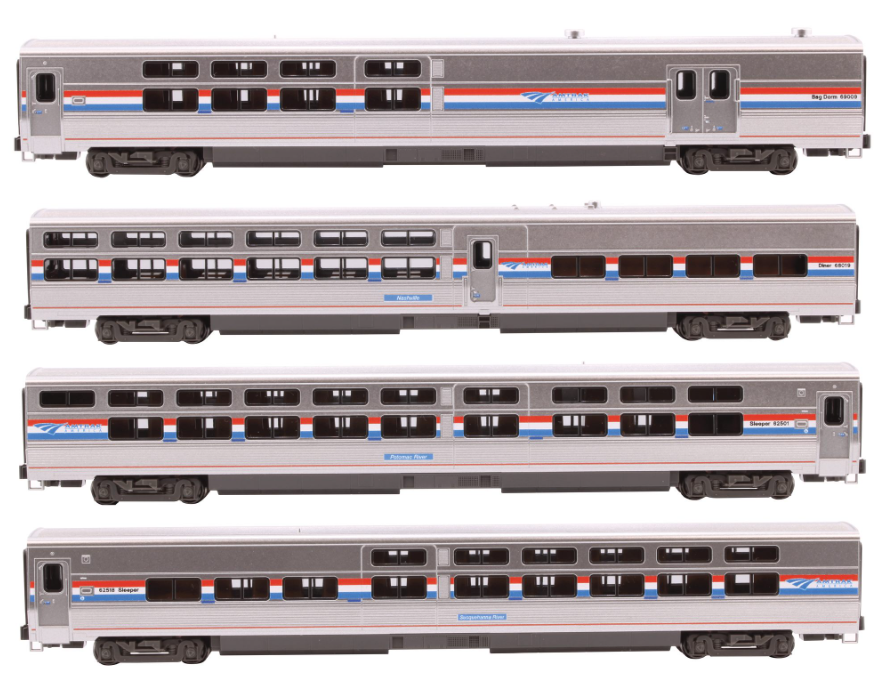Kato N 1068004 Viewliner II Sleeper Baggage-Dorm and Diner Cars, Amtra