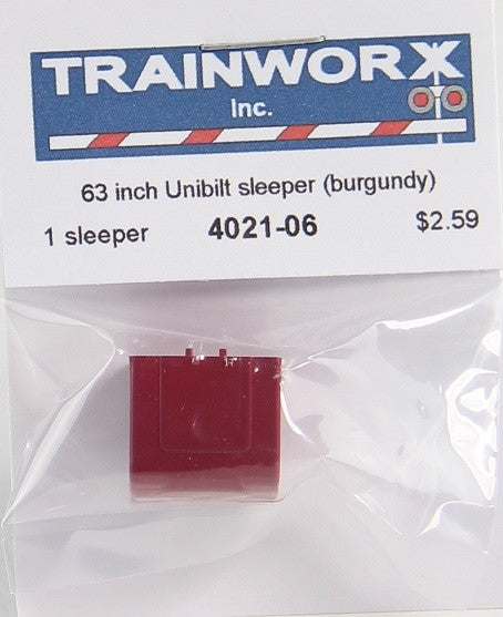 Trainworx N 4021-06 Peterbilt Semi Tractor 63" Unibilt Sleeper, Burgun