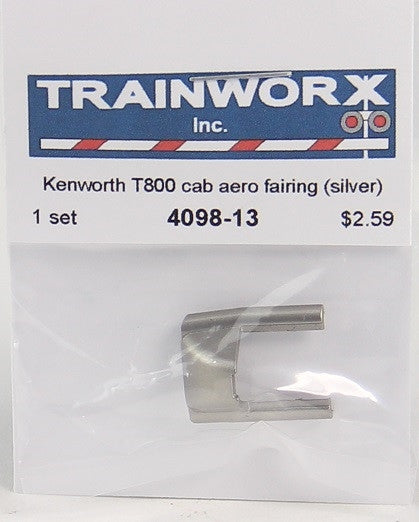 Trainworx N 4098-13 Kenworth T800 Semi Tractor Cab Aero Fairing (Silve