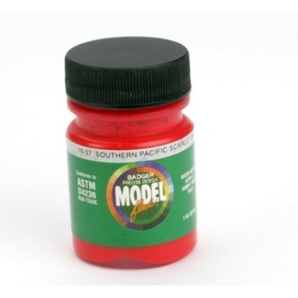 Badger 1637 Modelflex Paint, Southern Pacific Scarlet Red (1oz)