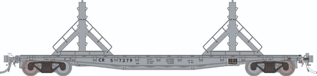 PREORDER Rapido HO 138403A F30D 50' Rail Flat Car , Conrail MOW