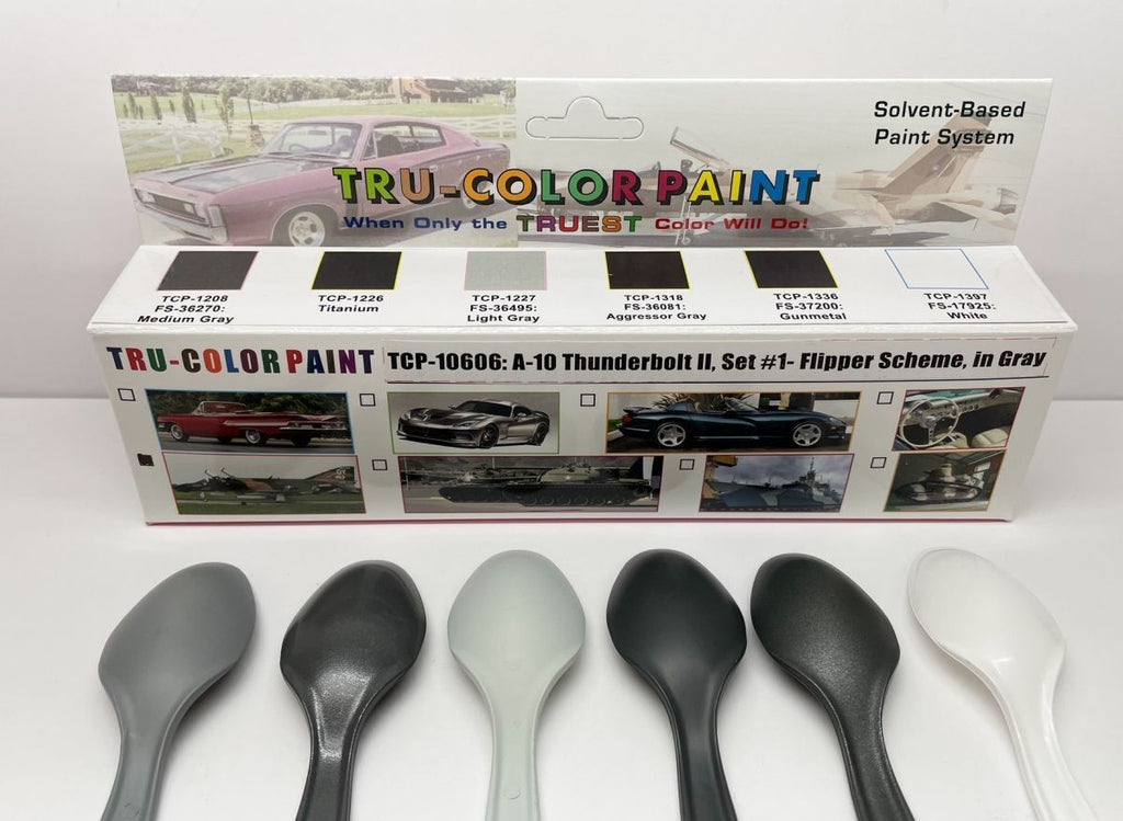 Tru-Color Paint 10606 Thunderbolt II A-10 Flipper Plane Paint Set (6-P