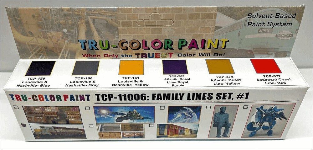 Tru-Color Paint 11006 Family Lines Railroad Paint Set #1 (6-Pack of 1o