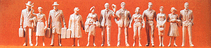 Preiser G1 63000 Standing Passengers & Passers-By, Unpainted Figures