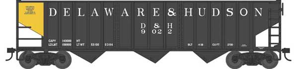 PREORDER Bowser 43466 HO 70-Ton 14-Panel 3-Bay Hopper - Ready to Run