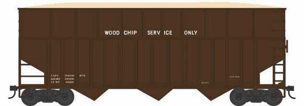 PREORDER Bowser 43435 HO 70-Ton Ribbed-Side Wood Chip Hopper with Ribb