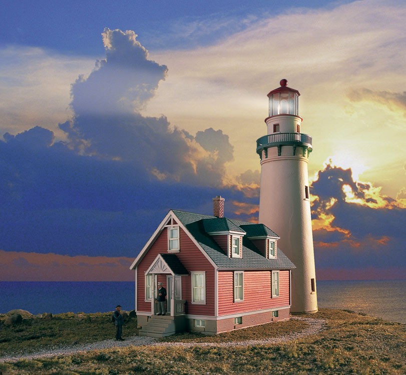 Walthers Cornerstone 933-3663 Rocky Point Lighthouse - Kit - 3 x 8-1/8